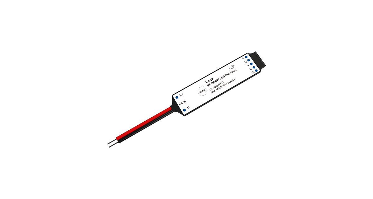 4CH*1A 12-24VDC RGBW LED Mini Controller V4-W