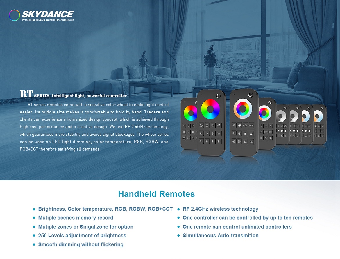 RF 2.4G LED Dimming Remote RT1