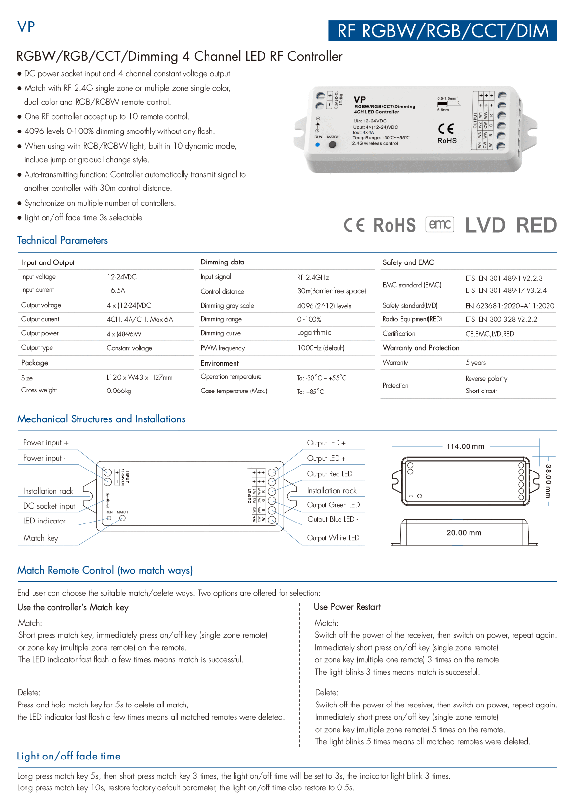 4CH*3A 12-24VDC CV Controller VP