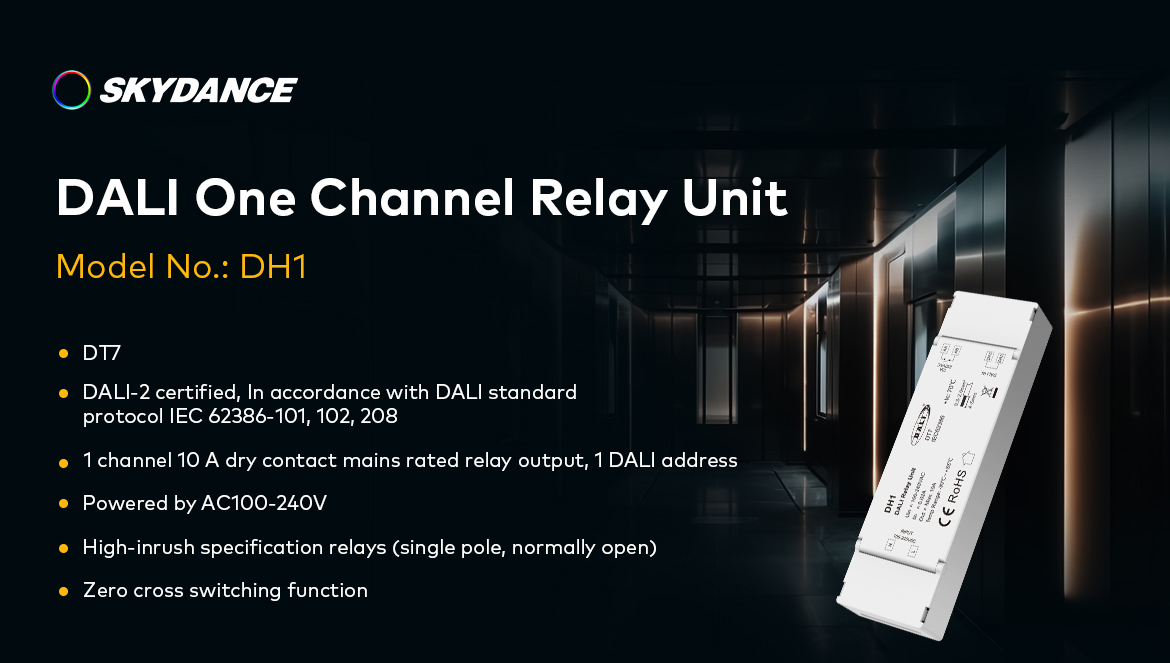 100-240VAC 1CH*10A DALI AC Relay Unit DH1 (DT7)